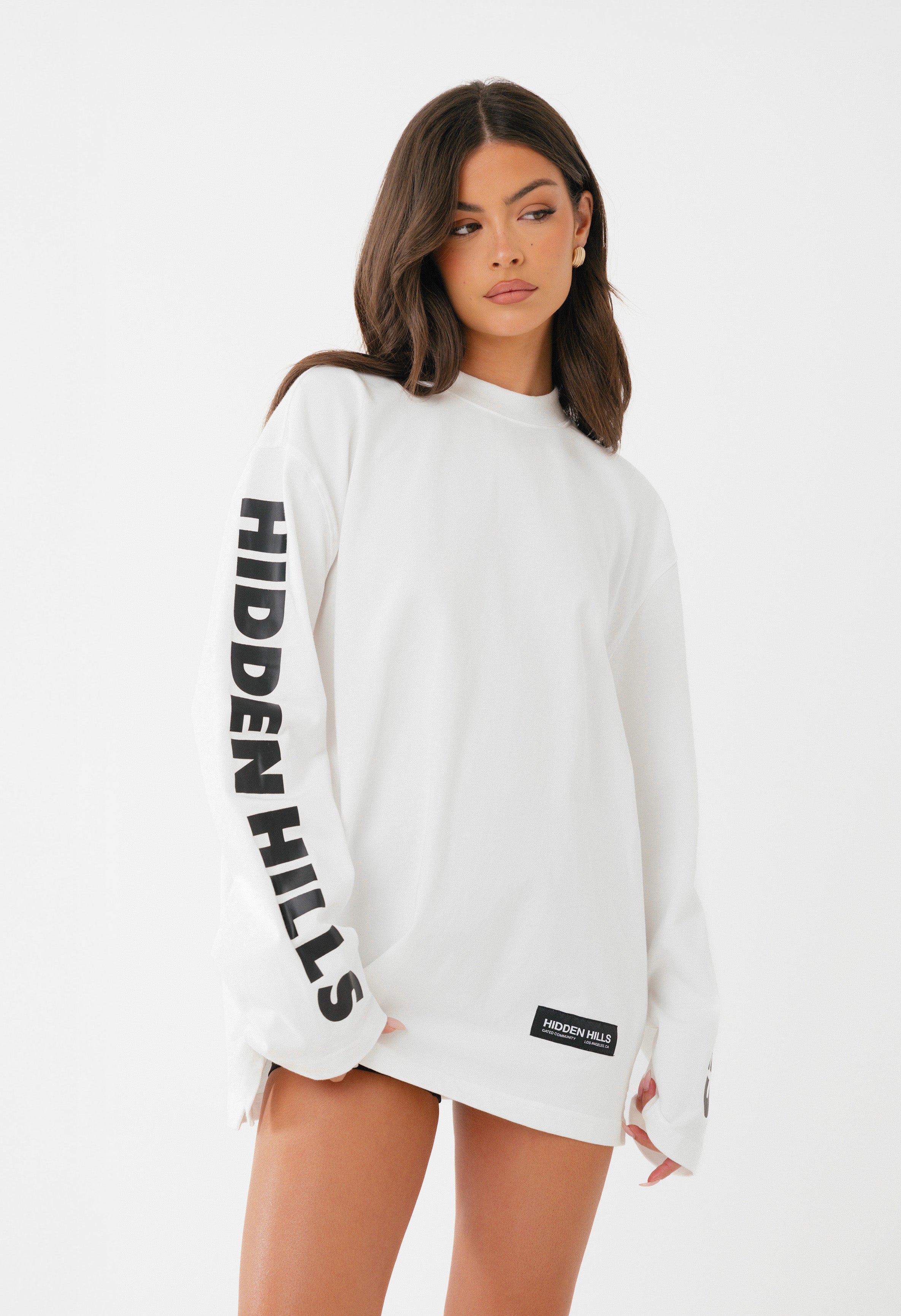 LONGSLEEVE T-SHIRT WHITE – Hidden Hills