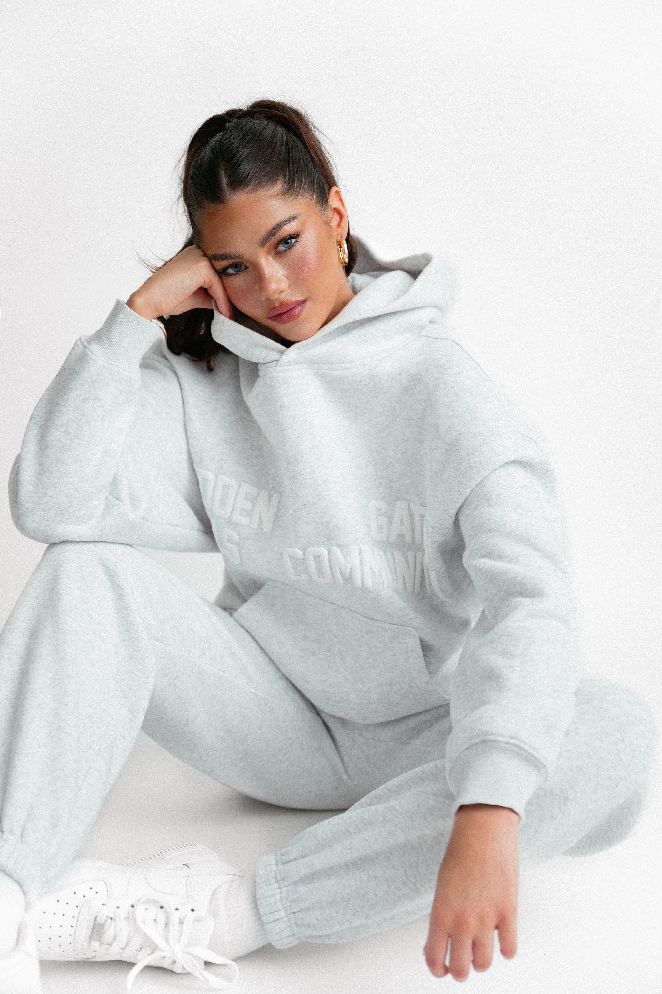 GATED COMMUNITY HOODIE LIGHT GRAY - Hidden Hills