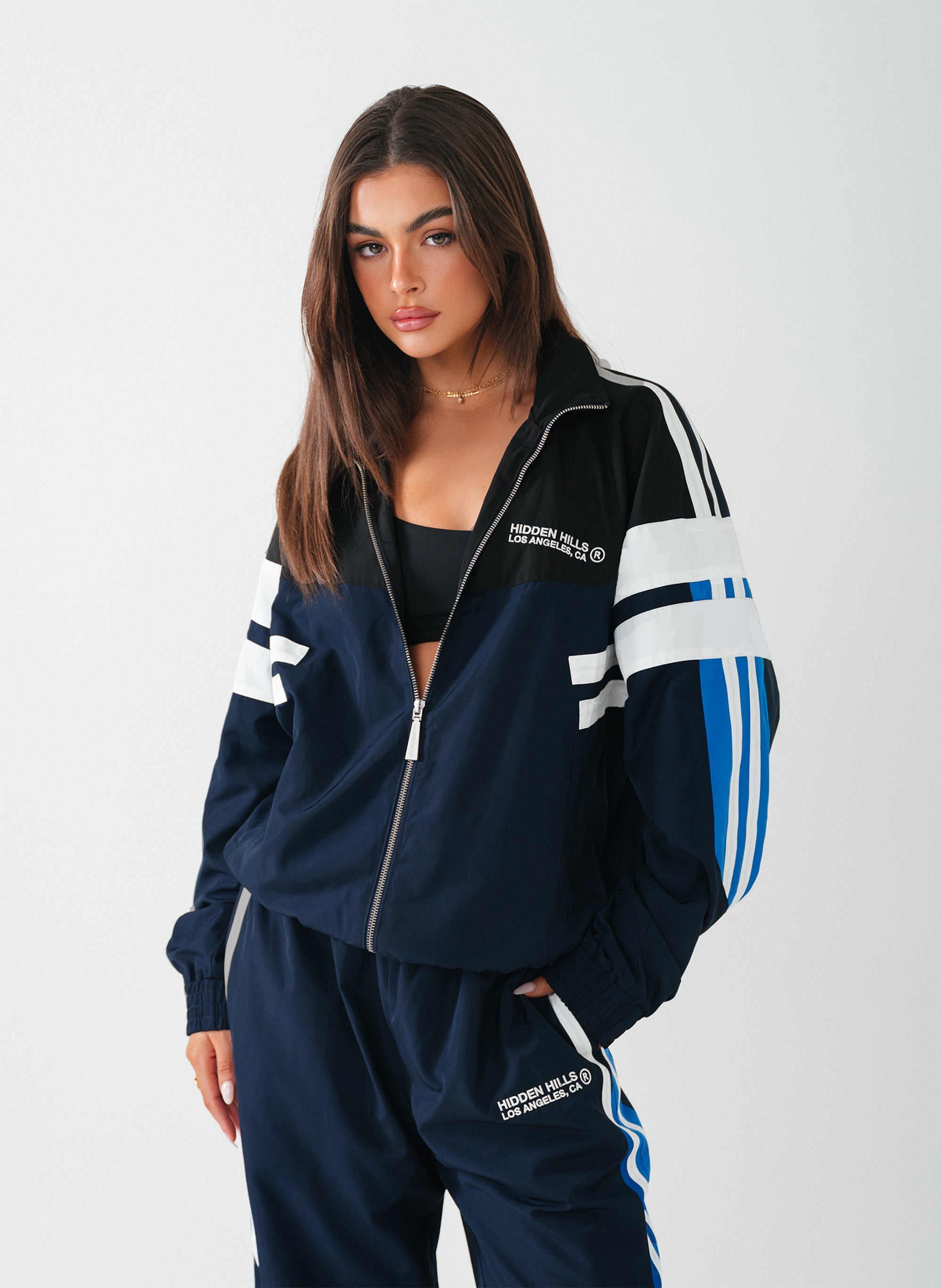 TRACK JACKET NAVY - Hidden Hills